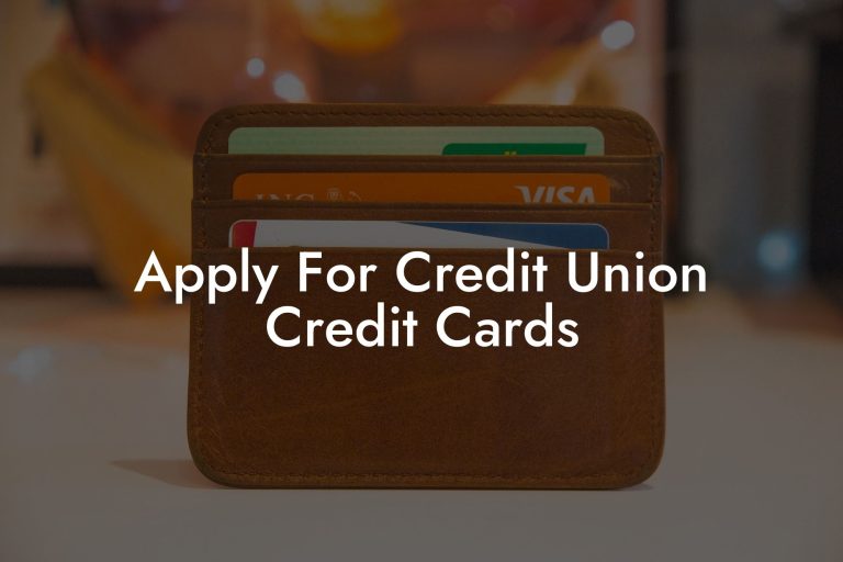 Apply For Credit Union Credit Cards - Flik Eco