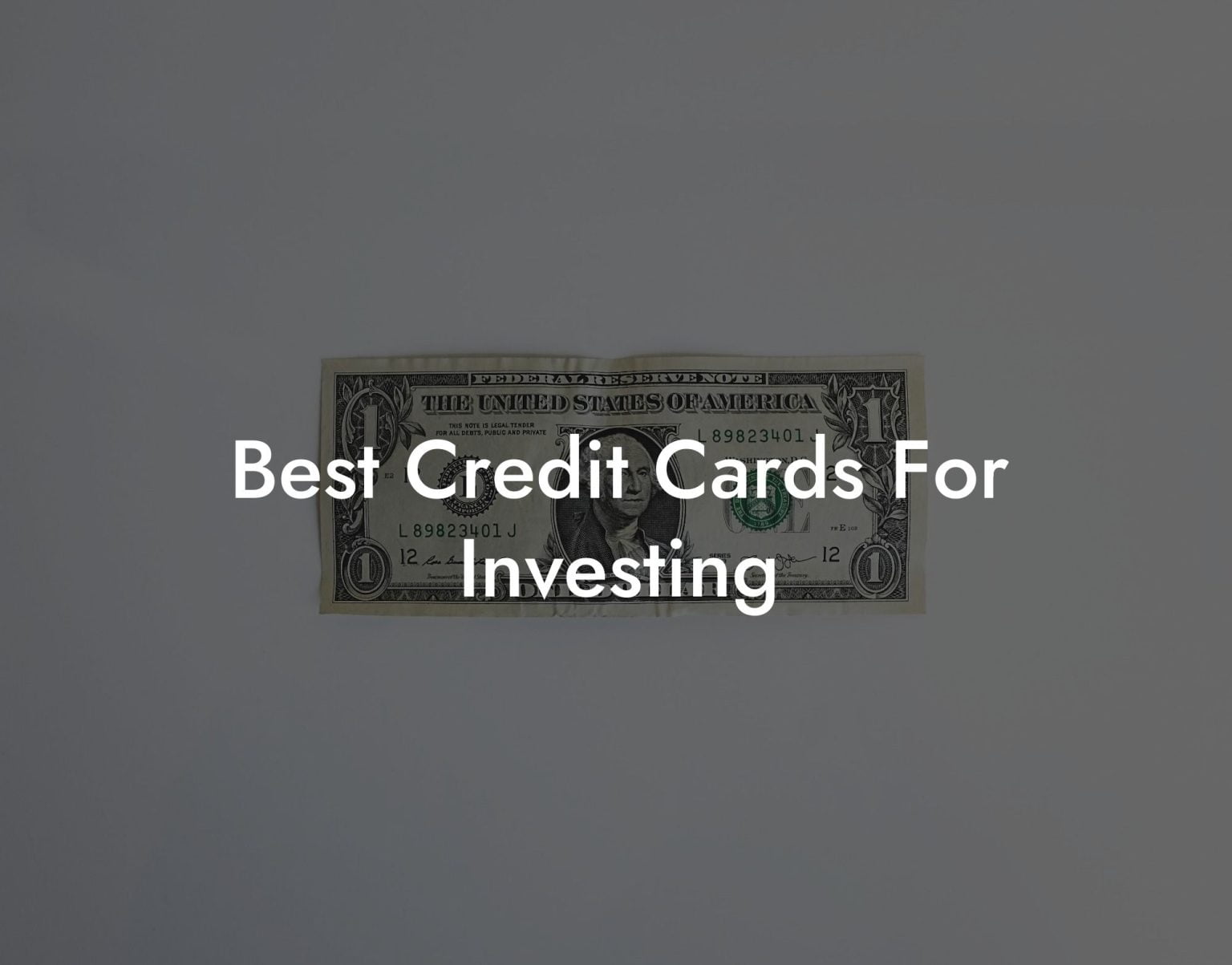 Best Credit Cards For Investing - Flik Eco