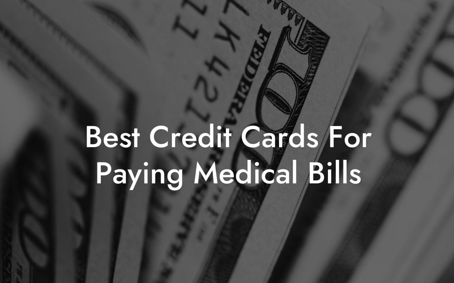 Best Credit Cards For Paying Medical Bills - Flik Eco