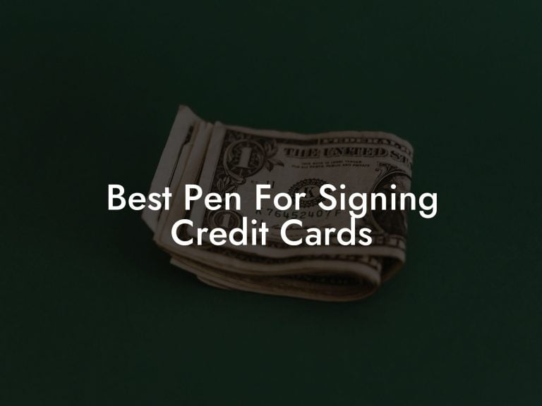 Best Pen For Signing Credit Cards - Flik Eco