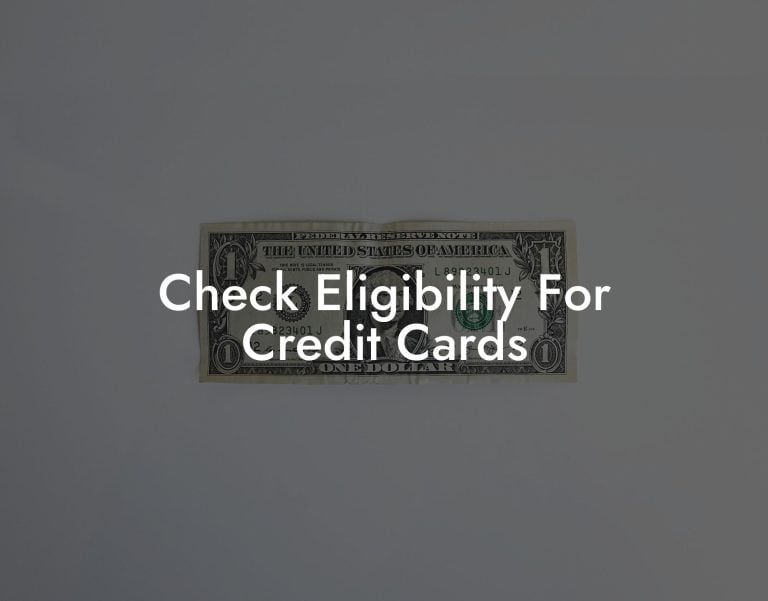 Check Eligibility For Credit Cards - Flik Eco