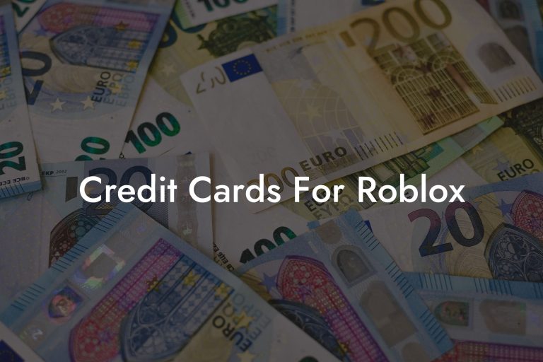 Credit Cards For Roblox - Flik Eco