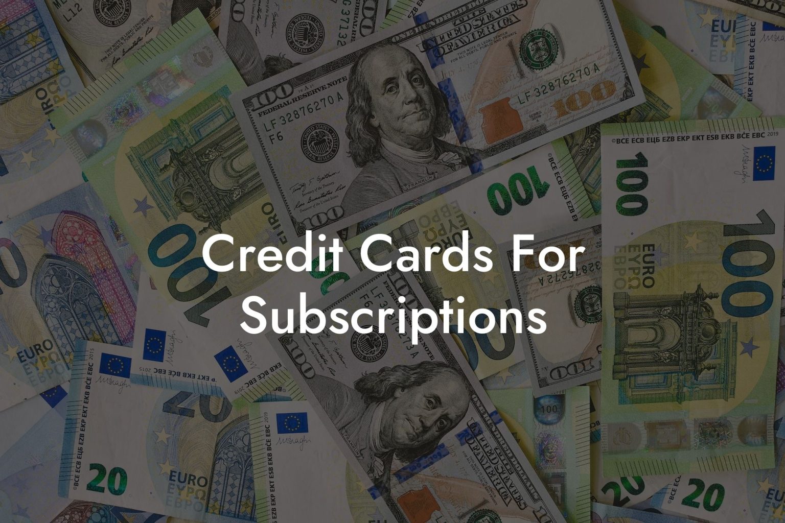 Credit Cards For Subscriptions - Flik Eco