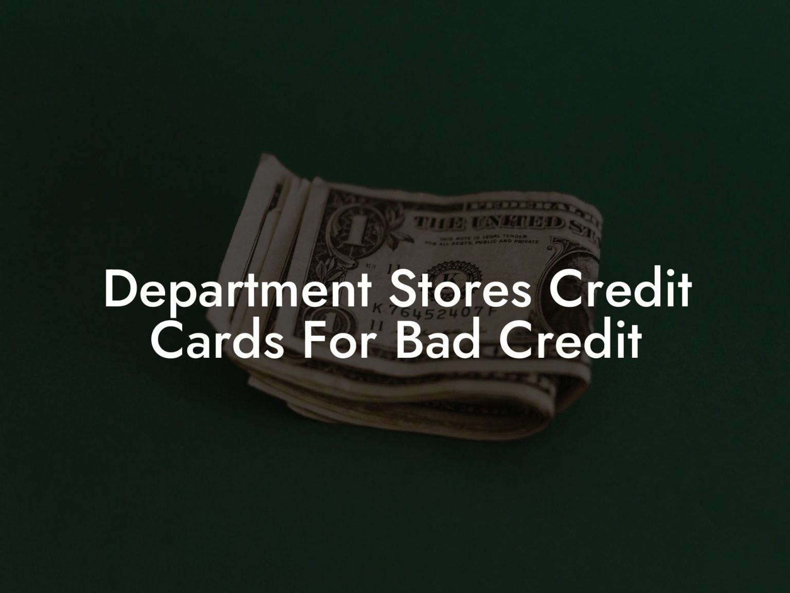 Department Stores Credit Cards For Bad Credit - Flik Eco